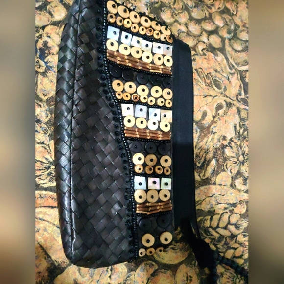 Sun And Sand | Bags | Sun N Sand Woven Purse With Wooden And Beaded ...